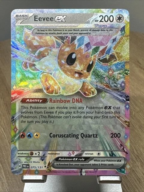 EEVEE EX POKEMON Prismatic Evolutions Promo Surprise Box 075/131 SEALED ...
