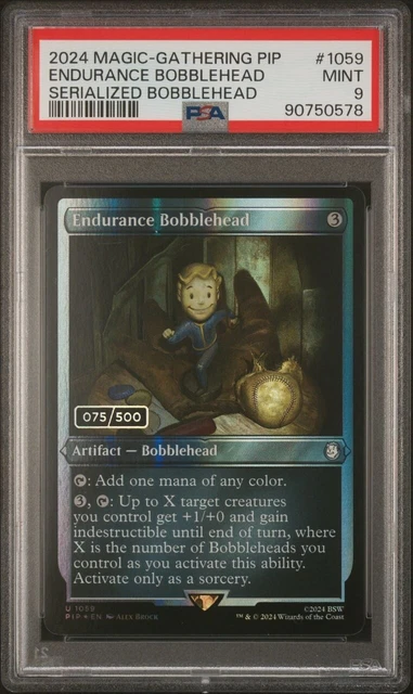 PSA 9 MTG Serialized Fallout Endurance Bobblehead 075/500 EUR 722,05 ...