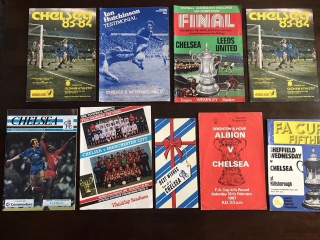 CHELSEA FOOTBALL PROGRAMMES FA Cup Final Vintage Soccer 1960s 70s Lot ...