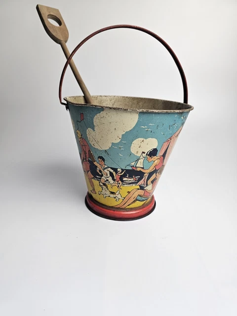 ANTIQUE 1920S CHILDREN'S Sand Pail and Original Spade £155.00 - PicClick UK