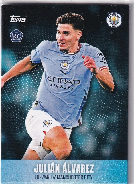 TOPPS MANCHESTER CITY Team-Set 2022-2023 Julian Alvarez Rookie Card RC ...