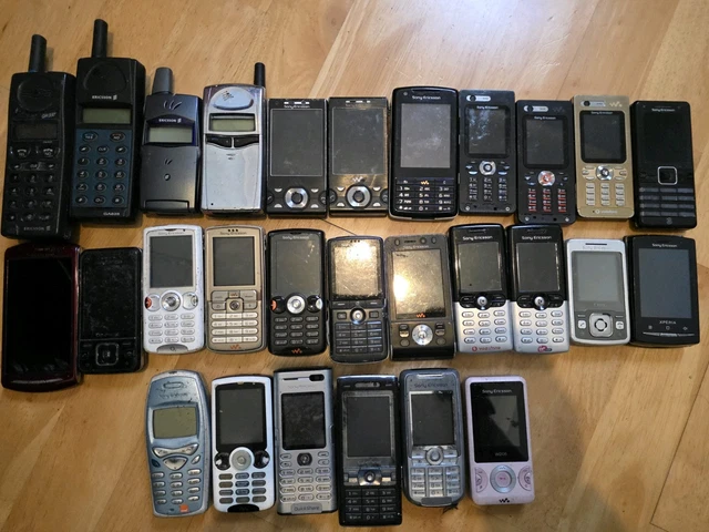 VINTAGE RETRO MOBILE Phones Bundle X 28 Joblot Sony Ericsson Cybershot ...