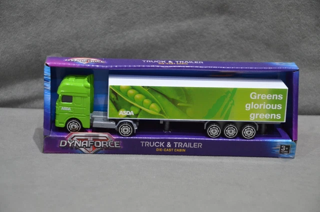 DYNAFORCE ASDA TRUCK HGV Lorry With Trailer Scale 1:87 Diecast Model ...