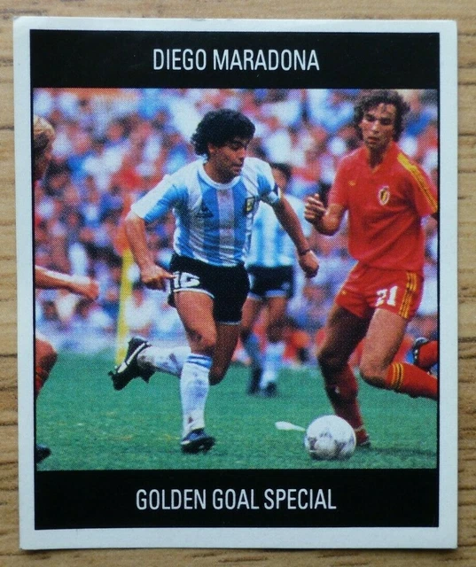 DIEGO MARADONA GOLDEN Goal Sticker O - Orbis World Cup Italia 90 ...
