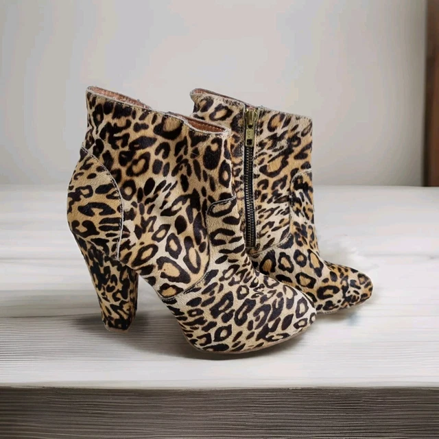 TOPSHOP WOMEN'S BOOTS UK 5 Animal Print genuine suede leather shoes ...