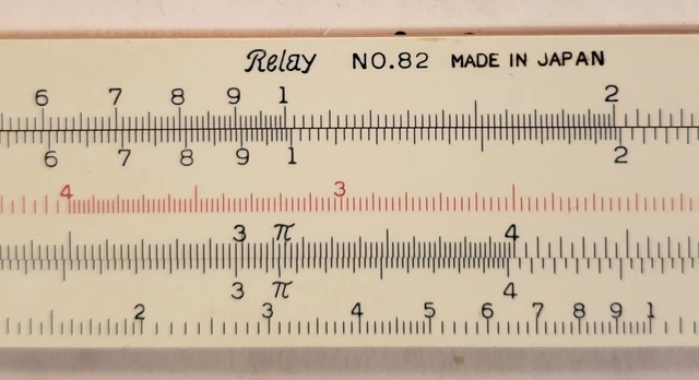 RELAY SLIDE RULE #82 Like New Bamboo Made in Japan 1962 San-Ai Keikico ...
