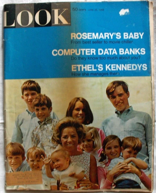 LOOK MAGAZIN JUNI 1968 Ethel Kennedy Mia Farrow Eugene McCarthy Black ...