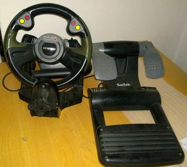 SAITEK TRANS-WORLD RACING Wheel R440 - Rétro * Complet * USB * Force ...