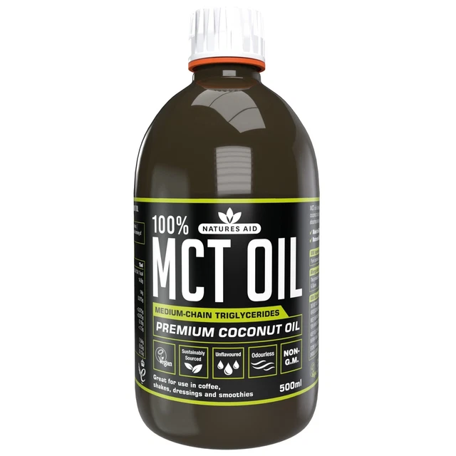 NATURES AID 100% MCT Oil 500ml - Premium Coconut MCT - Energy Boost - Keto £16.99 - PicClick UK