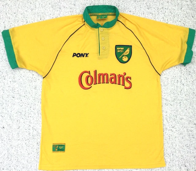 VINTAGE NORWICH CITY 1997-99 Colman's Home Football Shirt Large Adult ...