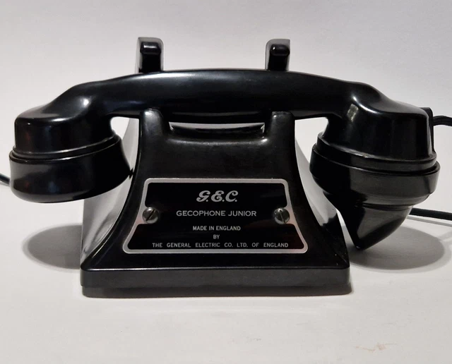 GENERAL ELECTRIC COMPANY England Gecophone Junior black vintage intrnl ...