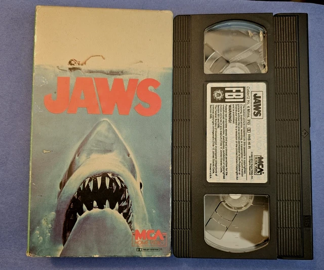 JAWS VHS MOVIE 1986 Peter Benchley Steven Spielberg MCA Videotape Home Video £30.29 - PicClick UK