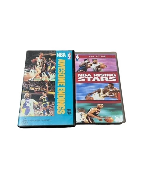 NBA ACTION - NBA Rising Stars/Awesome Endings VHS Larry Bird Shaq PAL ...