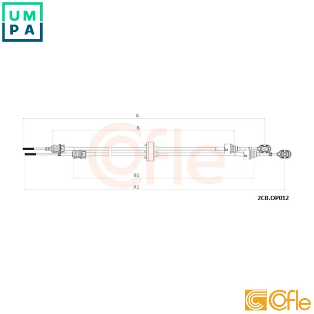 CABLE PULL MANUAL TRANSMISSION 2CB.OP012 FOR OPEL ASTRA/H/GTC/Van 1.7L ...