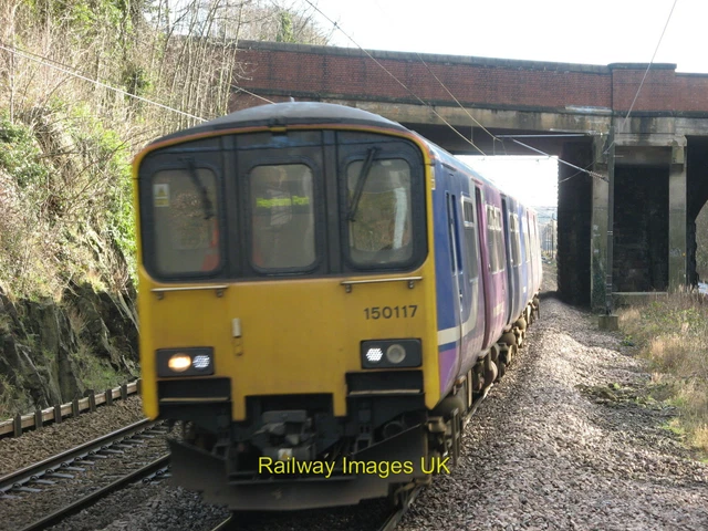 RAILWAY PHOTO CLASS 150 DMU 6x4 Train Approaching Apperley Bridge ...