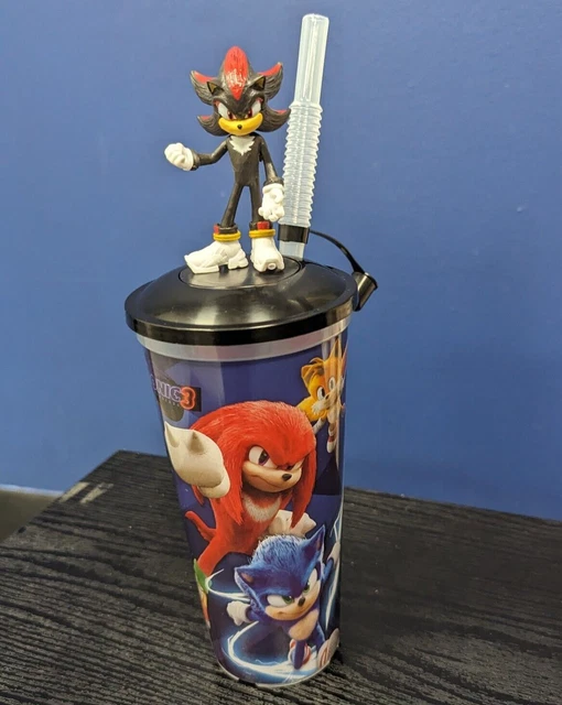 SONIC 3 CINEMA SHADOW THE HEDGEHOG Drink Cup & Topper Figure NEW £17.95 ...