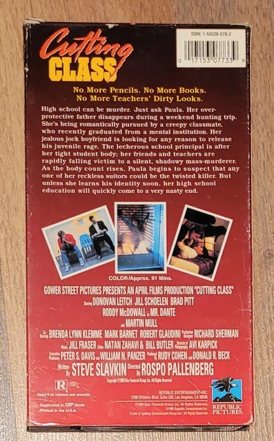 CUTTING CLASS VHS Canada Malofilm Brad Pitt $20.00 - PicClick CA