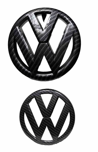 VW CAR EMBLEM Carbon Fibre Effect VW LOGO Badge Cool £19.88 - PicClick UK