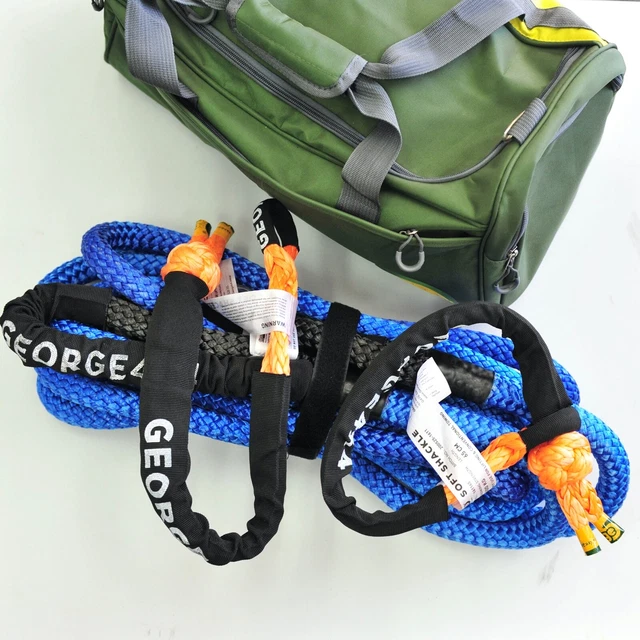 KINETIC ROPE SOFT Shackles(OG) Recovery kit: 8600kg rope+ 15000kg ...