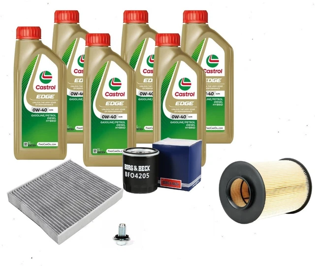 FORD FOCUS MK3 RS 2.3L Ecoboost Service Kit inc Genuine 0W40 Castrol ...