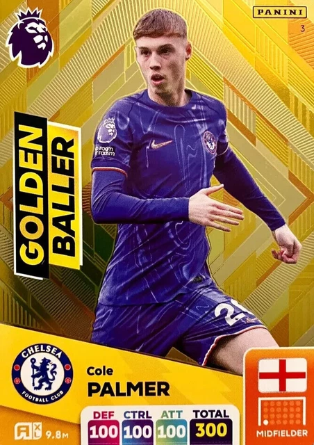PANINI ADRENALYN XL 2024/25 Premier League Cole Palmer Golden Baller ...