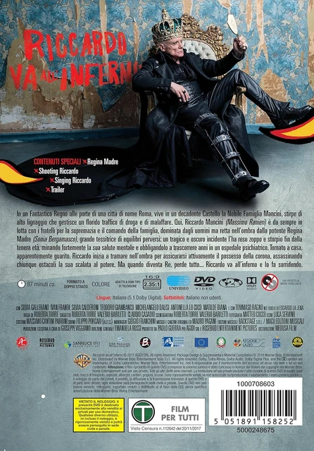 RICCARDO VA ALL'INFERNO (DVD) Massimo Ranieri Sonia Bergamasco (UK ...