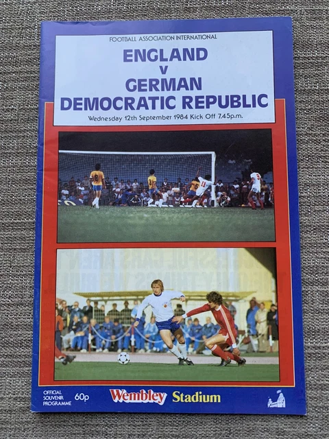 ENGLAND V GERMANY Democratic Republic - International Programme 12/09 ...
