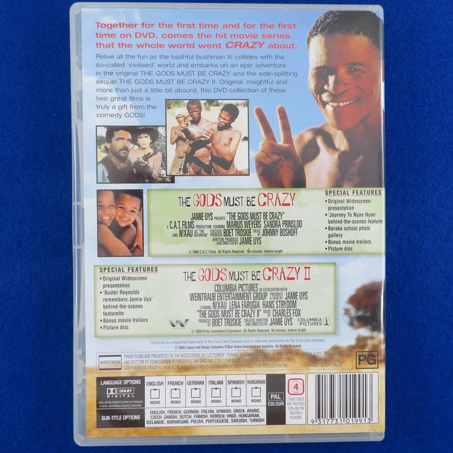 THE GODS MUST Be Crazy / The Gods Must Be Crazy 2 - DVD - Region 4 ...