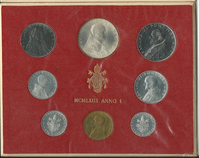 1963 VATICANO VATICAN City Divisionale Coins Set Anno I Fdc Unc Mf21935 ...