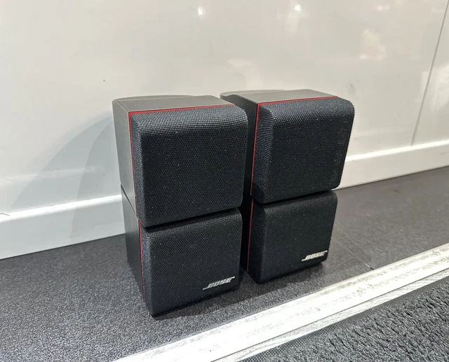 TWO BOSE BLACK Red Line Double Cube Lifestyle Acoustimass Speakers £73. ...