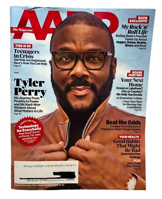 AARP MAGAZINE AUGUST September 2022 Tyler Perry Your Next Home Guide £6 ...