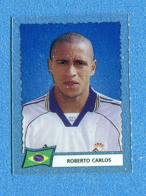 (N5) FIGURINA-STICKER &PLASTIFICATA& - ROBERTO CARLOS - REAL MADRID EUR ...