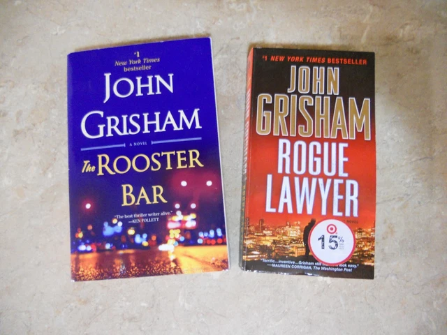 JOHN GRISHAM ~ The Rooster Bar and Rogue Lawyer ~ two paperbacks $4.95 ...