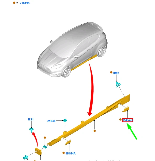 FORD FIESTA MK6 WT Rear Left Jacking Point Cover 1803001 NEW GENUINE £ ...