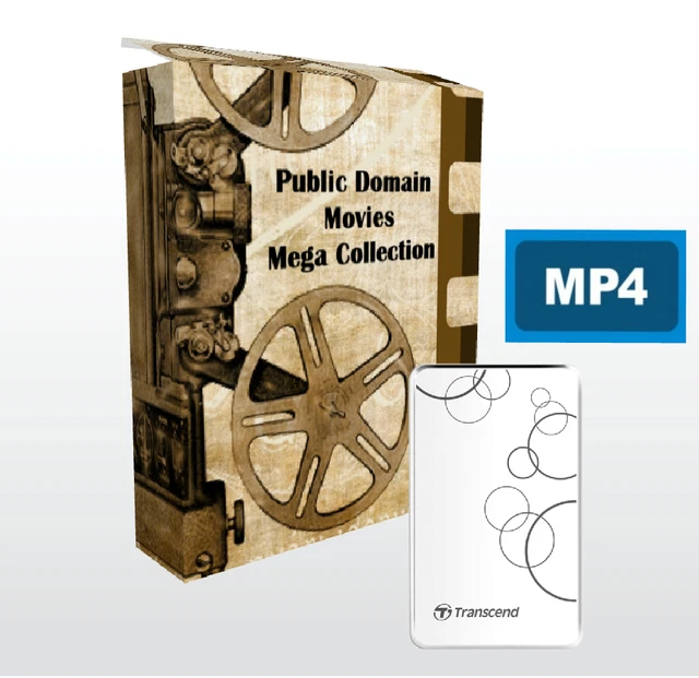 PUBLIC DOMAIN CLASSIC Movies Collection USB Drive, Old Serials, 980 ...