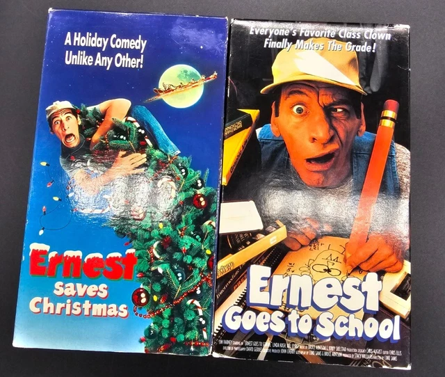 ERNEST GOES TO School(1994), Saves Christmas(1988) Vhs Lot (2) $29.95 ...