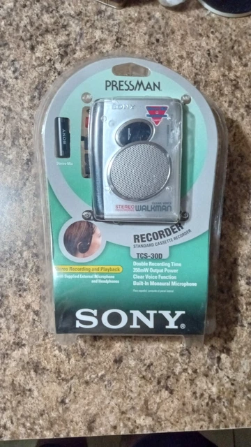 SONY PRESSMAN TCS-30D Walkman Sealed Never Opened 2002 $100.00 - PicClick