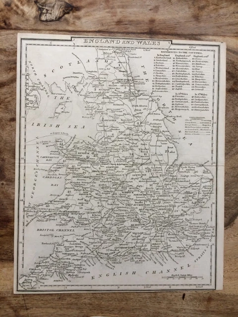 OLD MAP OF England and Wales £30.00 - PicClick UK