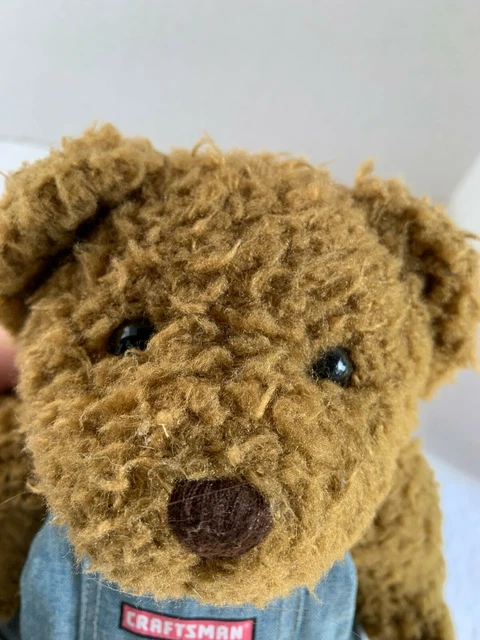 VINTAGE TEDDY BEAR Craftsman Tools Plush 12” Vintage Stuffed Animal Toy ...