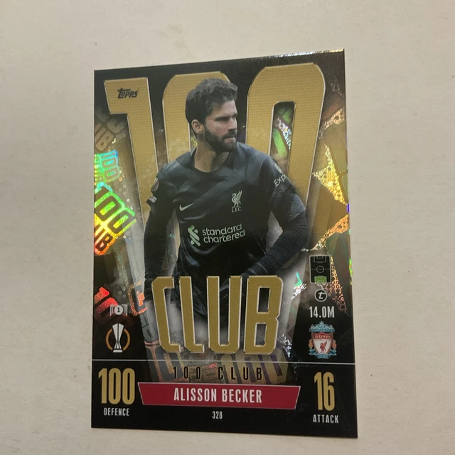 ALISSON 100 HUNDRED CLUB Match Attax EXTRA 2023/2024 Champions League ...
