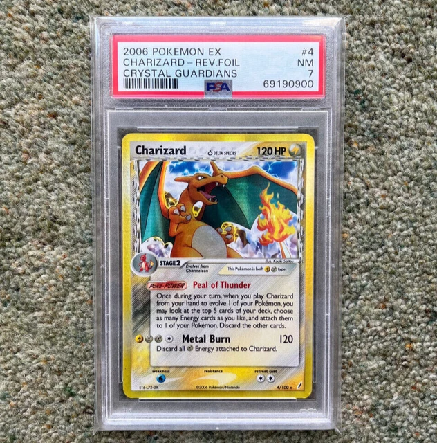 *ERROR* CHARIZARD 4/100 EX Crystal Guardians PSA 7 Holo Pokemon Reverse ...