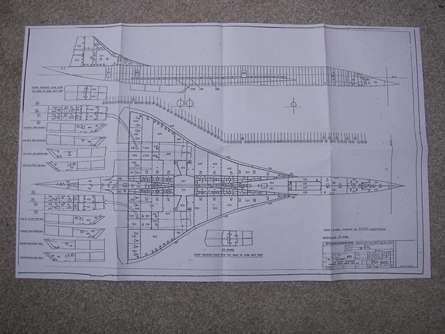 BRITISH AIRCRAFT CORPORATION drawing of Concorde external access panels ...