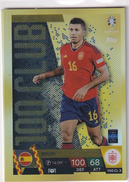 TOPPS MATCH ATTAX Mappa 100 Club Edizione Limitata 100 CL 3 Rodri EUR ...