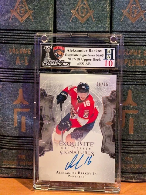 DELUXE ALEKSANDER BARKOV Super Rare 2017-18 Ud Signatures Exquises Es ...
