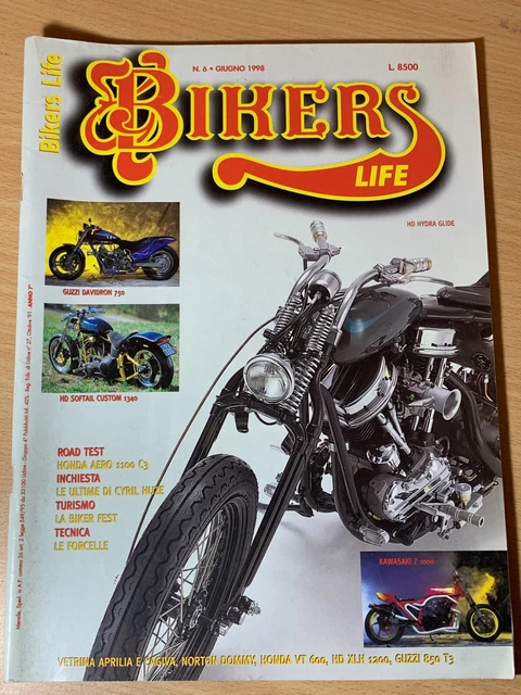 ITALIAN BIKERS LIFE Magazine June 1998 Harley Davidson Motorcycle ...