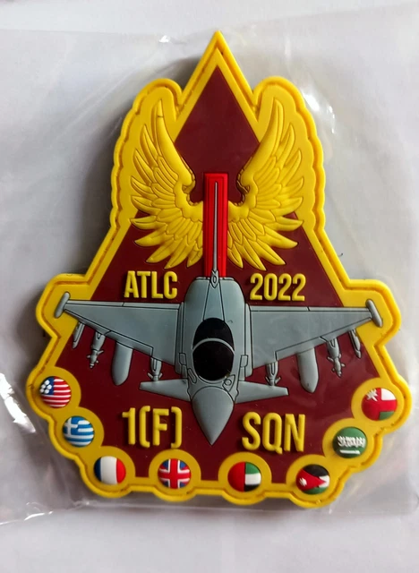 ROYAL AIR FORCE 1 SQN TYPHOON ATLC 2022 PVC PATCH W/V £40.00 - PicClick UK
