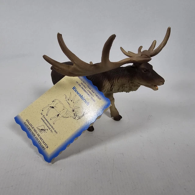 GIANT DEER ANIMAL Prehistoric Bullyland Bully Model Megalocerus ...