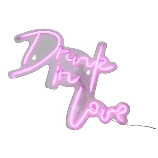 DRUNK IN LOVE Neon Sign For Bedroom Wall Mounted Pink Neon Light Sign ...
