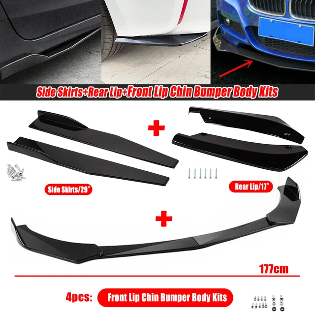 FRONT BUMPER SPOILER+REAR Lip Splitter + Side Skirt Kit For Ford Focus ...