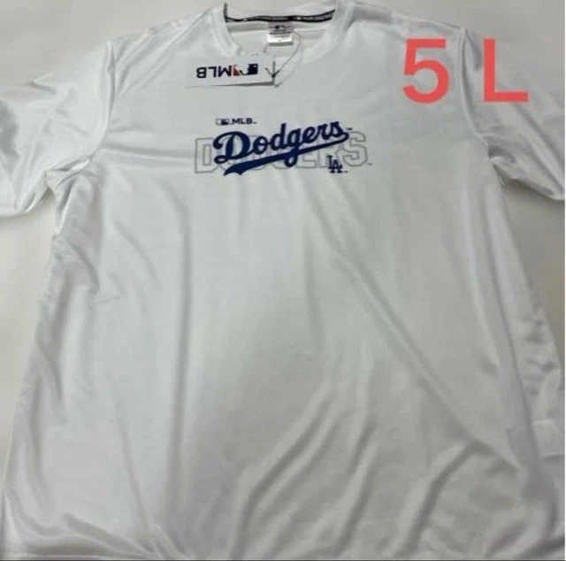 MLB DODGERS 5L Mesh Short Sleeve Logo T-Shirt - White Unused Condition ...